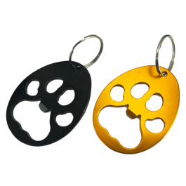Black & Gold assorted aluminum Bear Paw print Bottle Opener/Keychain ...