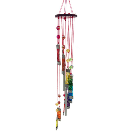 Painted Glass Suncatcher Spiral Metal Tube Chime Barry-Owen Co., Inc ...